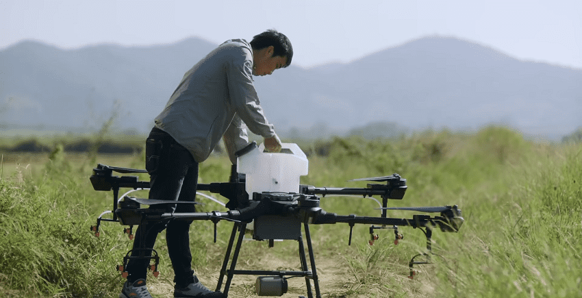 Drone Agricolo Dji T16 per la dispensazione in Cina | Drone Blog News